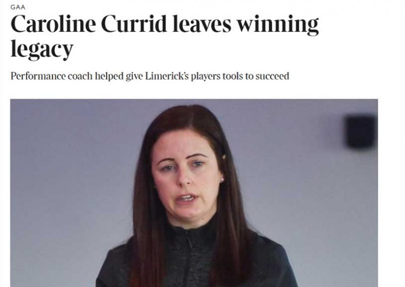 MEDIA - Caroline Currid Performance Psychology